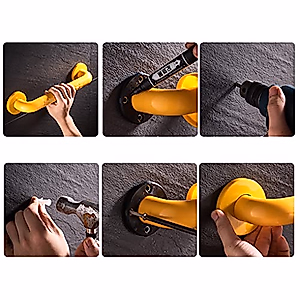 CRODY Grab Bars for Bathroom, Stainless Steel Nylon Shower Grab Bar, Home Bathroom Handicap Safety Handrail, Bathtub Safety Bar Hand Support Rail, Elderly Anti-Slip Balance Handle, Towel Rack Toilet A