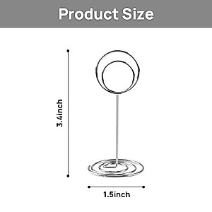 FGY 20PCS Table Number Holders, 3.35” Place Card Holders, Small Table Number Stands, Picture Memo Photo Holders for Table, Table Sign Holders for Centerpieces Wedding Party Graduation Reception,Silver