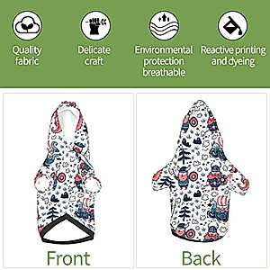 Vikings Dragon Dog Hoodies, Pet Clothes Costumes, Cute Cartoon Pets Wear Hoodie Sweatshirt Outfit for Dogs Cats Outdoor (Large)