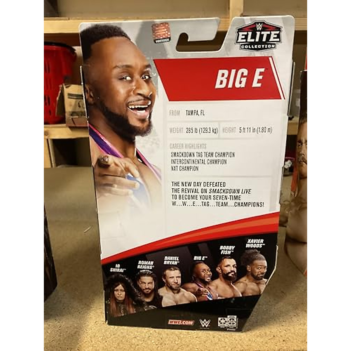 WWE Big E Elite Series #79 Deluxe Action Figure with Realistic Facial Detailing, Iconic Ring Gear & Accessories