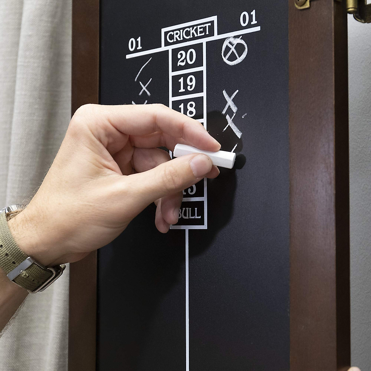 American Legend Traditional Dartboard Cabinet, brown