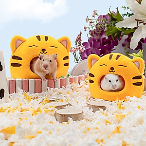 Rat Hamster Warm Bed House Cushion Hamster Bed Hamster Accessories Hamster Hideout Hamster Cotton Nest Winter Warm Mushroom House Small Pet Golden Bear Honey Bag Gliding Supplies Plush