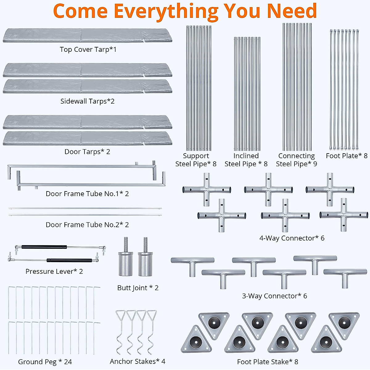 Carport Canopy 10x20 Heavy Duty, Car Tent with Sidewalls & Doors Removable & Roll-up and Down mesh Windows, Portable Garage All Weather, Car Canopy for SUV & Boats & Truck, Gray