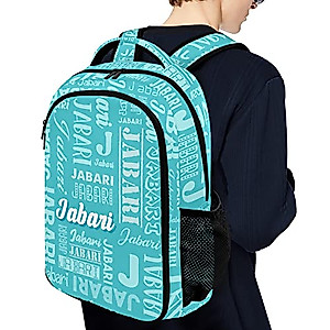 ZAACUSTOM Custom School Bookbag with Name Polyester Personalized Backpack Elementary Customize Book Bag for Boys Girls Kids Custom Back Pack, Waterproof, Fashion, Adjustable Shoulder Straps