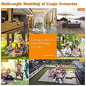 Outdoor Fire Pit 32 Inch Square Metal Firepit with Charcoal Rack& Spark Screen, Heavy Duty 3 in 1 Fireplace Backyard Patio Garden Stove for Camping, Outdoor Heating, Bonfire and Picnic