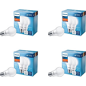 Philips LED Basic Frosted Non-Dimmable A19 Light Bulb - EyeComfort Technology - 800 Lumen - Soft White (2700K) - 10W=60W - E26 Base - Indoor - 8-Pack