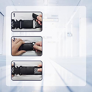 Travel Belt for Luggage - Stylish & Adjustable Add a Bag Luggage Strap for Carry On Bag - Airport Travel Accessories for Women & Men (Rocket)