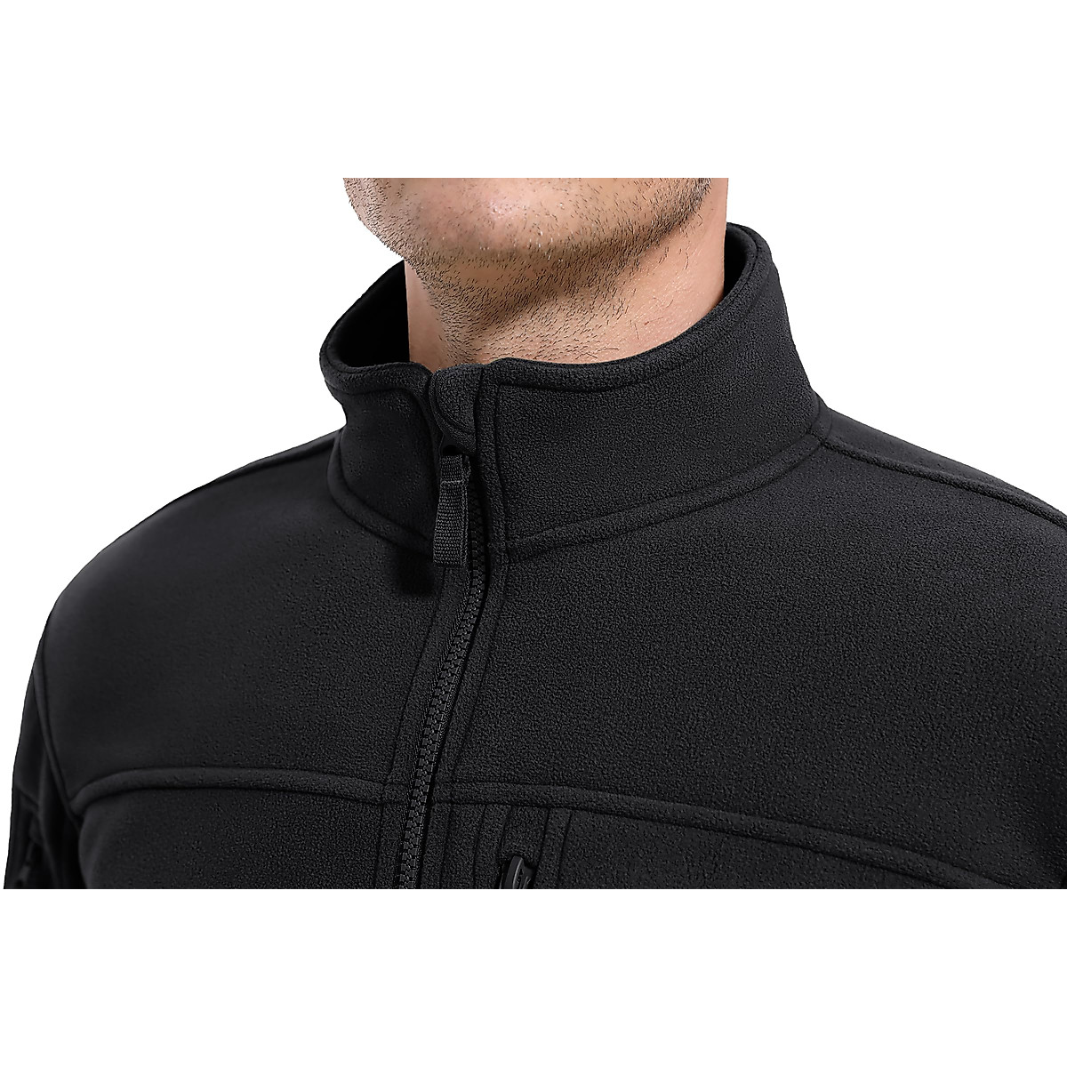 CRYSULLY Fleece Jacket Men Coat Winter Military Thicken Warm Jacket Black