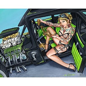 Sublime by JR Linton Kustom Kulture Pin-up Rolled Canvas or Art Print Poster