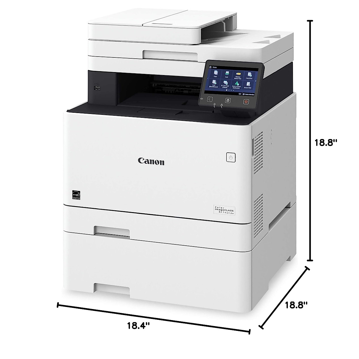 Canon imageCLASS Series Wireless Color All-in-One Laser Printer, Multifunction, Up to 28 ISO ppm, Mobile-Ready, Duplex Compatible with Alexa, Bundle JAWFOAL Printer Cable White