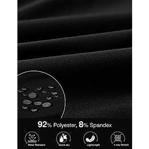 Rdruko Men's Work Hiking Shorts Lightweight Quick Dry Outdoor Cargo Shorts with Pockets(Black, US XL)