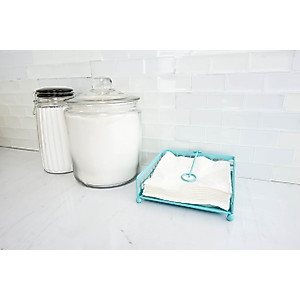 Home Basics Trinity Flat, Turquoise Napkin Holder