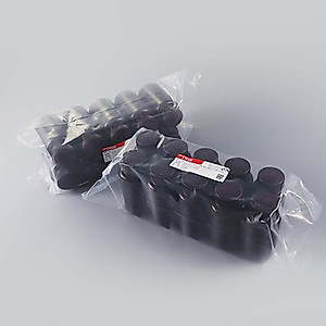 JRLGD HDPE Wide Mouth Plastic Bottles with Caps, Lab Sample Bottle Reagent Bottle, 250ml, Brown, Pack of 10