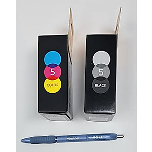 Genuine Kodak Verite5 Combo:Std Black (200 pg) Std Color (180 pg),Refill Cartridge,55/55+/55 Plus/55W Eco Series,V60 Eco,V640 Eco,V64,V65 Eco,V65 Plus, Fashion Barrel Md PNT. Blk Ink S-Gel Pen 0.7mm