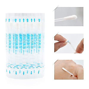 100+50 ps Alcohol Swabs Cotton Q Tips Individually Wrapped Disposable Swabsticks Sanitary First Aid Kit Safety for Women Men