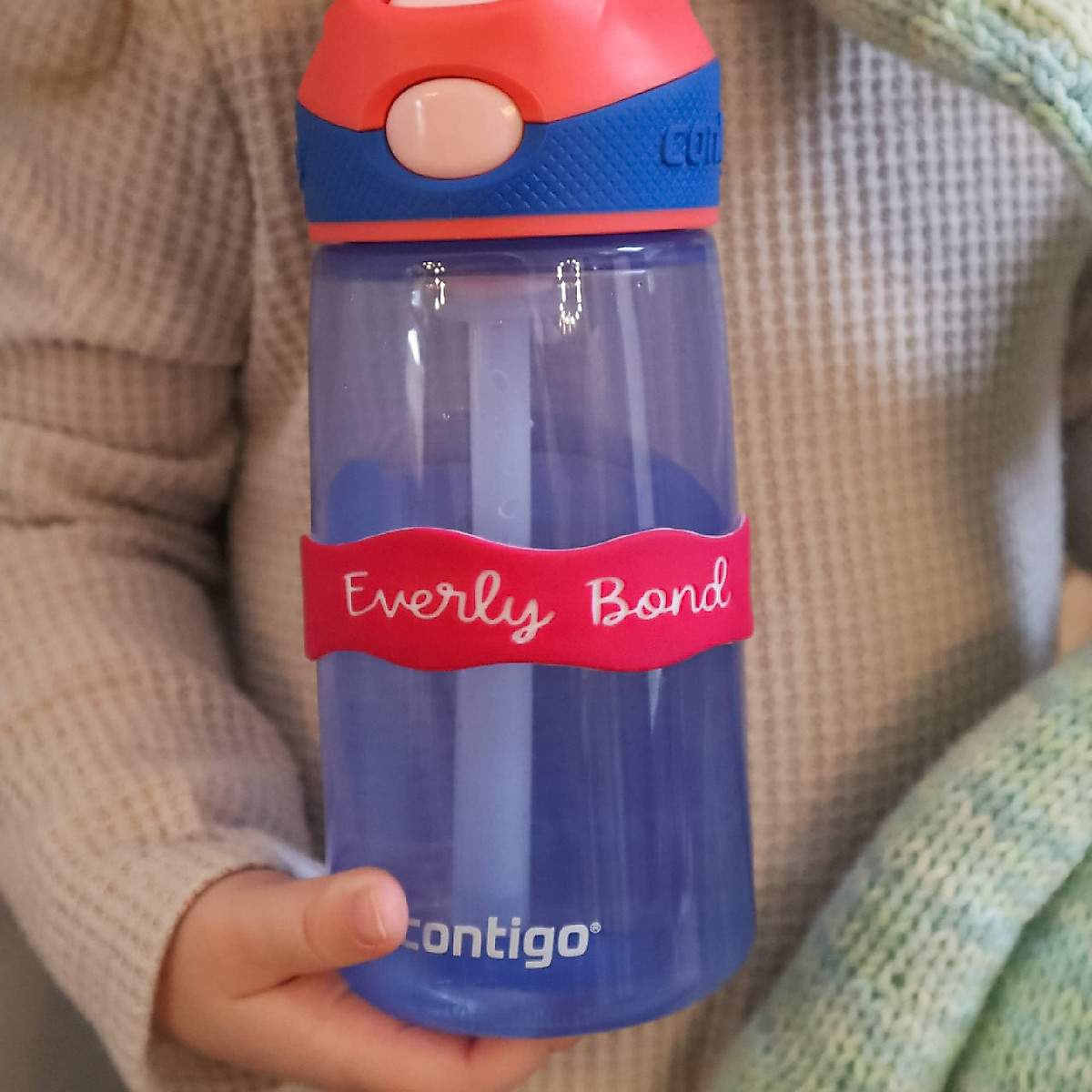 InchBug Orbit Labels - White Contrasting Personalization Silicone Baby Bottle & Sippy Cup Bands - Reusable, Dishwasher Safe, Engraved Name Labels for Daycare, 4-Pack (Nautical Navy)