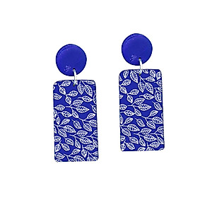 Silk Screen Stencils for Polymer Clay, 2PCS Reusable Silkscreen Print Kit, DIY Silk Screen Printing Stencils for Printing on Clay & Other Jewelry Clay Earrings Decoration