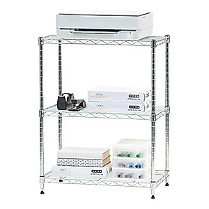 IRIS USA WSU Wire, Garage Shelving Unit, Storage Shelf, 3 Tier, Silver