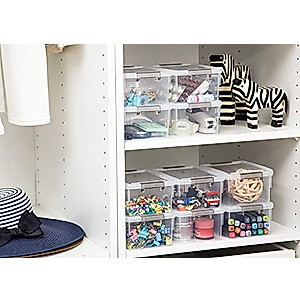 Citylife 1.3 QT 10 Pack Small Storage Bins & 6 Packs Small Storage Bins with Lids 3.2 QT Plastic Storage Containers for Organizing Stackable Clear Storage Boxes