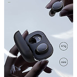 Cearance Sale Wireless Earbuds Bluetooth Headset Invisible Waterproof Earphones 16 Hour Playtime with Charging Case Headphones Built-in Mic Suitable for iPhone and Android Black earpiece