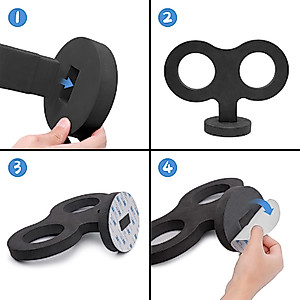 COGEEK 3D Car Wind Up Key, Cute Clockwork Wind Up Key for Back of Car Roof Decoration (Black)