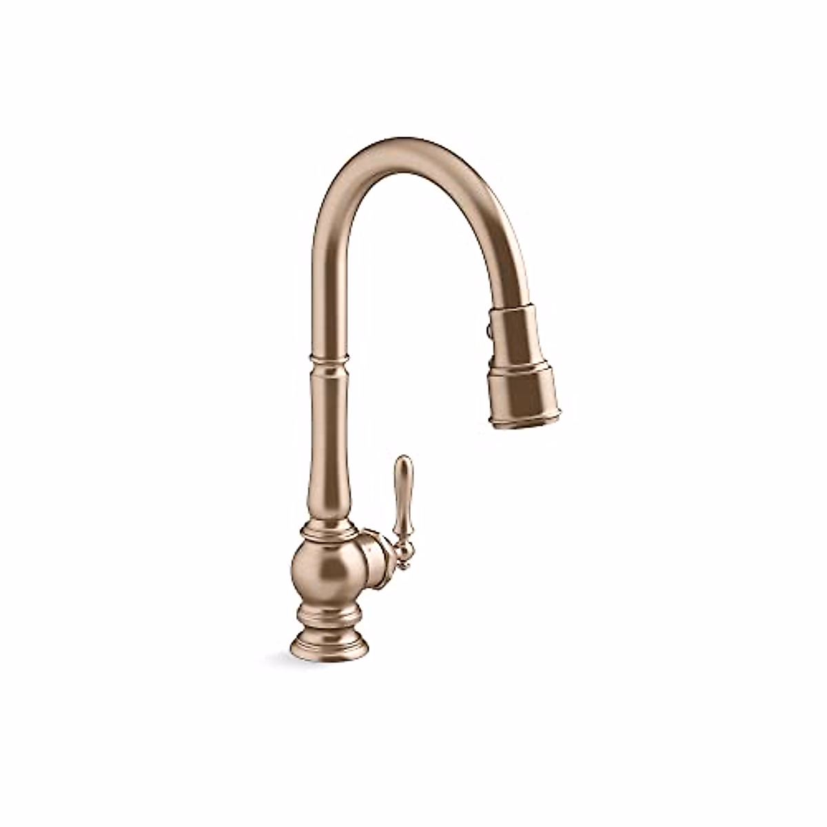 Kohler 29709-BV Artifacts Touchless Pull-Down Kitchen Sink Faucet with Three-Funtion Sprayhead, Vibrant Brushed Bronze