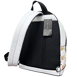 Michael Kors Adult's Unisex Cooper Commuter Medium Sling Bag Single Strap Backpack MK Rainbow Optic White