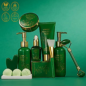 Birthday Gifts for Women and Men Who Have Everything, Eucalyptus Spa Gift Baskets for Women, Mom, 16pc Bath Gift Set for Birthday Gifts for Women, Body Self Care Set for Pampering & Relaxation Basket