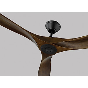 Monte Carlo 3MAVR70BK Maverick Max Energy Star 70'' Outdoor Ceiling Fan with Remote Control, 3 Balsa Wood Blades, Matte Black