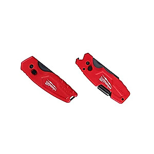 Milwaukee FASTBACK Compact Knife, and FASTBACK 6-in-1 Folding Utility Knives, w/ Blade (knife 2pack)