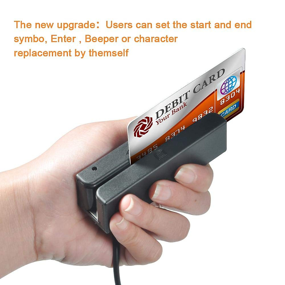 Zerone USB Mini Magstripe Reader Encoder Mag Strip Card Credit Card Hi-Co Swiper 3 Tracks Bidirection Swipe with USB Keyborad Emulation Output