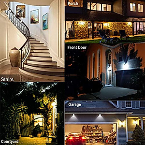 MikeWin Motion Sensor Light Bulbs Outdoor 4 Packs 13W(100W Equivalent) Security LED Bulb, Indoor E26, A19, 5000K Daylight Dusk to Dawn Bulb for Garage Front Door Porch Stairs Hallway
