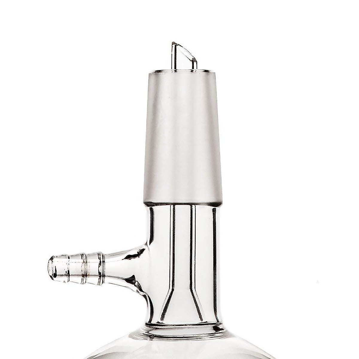 StonyLab Borosilicate Glass Buchner Filtering Funnel with Coarse Frit(G1), 113mm Inner-Diameter, 110mm Depth, with 24/40 Standard Taper Inner Joint and Vacuum Serrated Tubulation (1000ml)