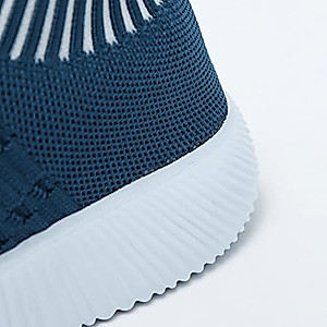 Womens Walking Shoes New Slide Hollow-Out Round Toe Casual Women's Outdoor Sneakers,Fashion Casual Hollow-Out Round Toe Slip On Shoes Flat for Women vhjh04 Blue