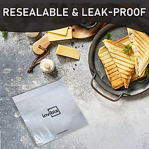 Perfect Compostable Sandwich Bags Ziplock | Resealable & Biodegradable Snack Bag for Food Storage | Eco-Friendly, Leak-Proof, Freezer Safe, Available Gallon | Durable Organic Compostable Bags