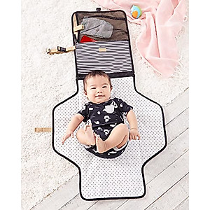Skip Hop Portable Baby Changing Pad, Pronto, Black & White Stripe