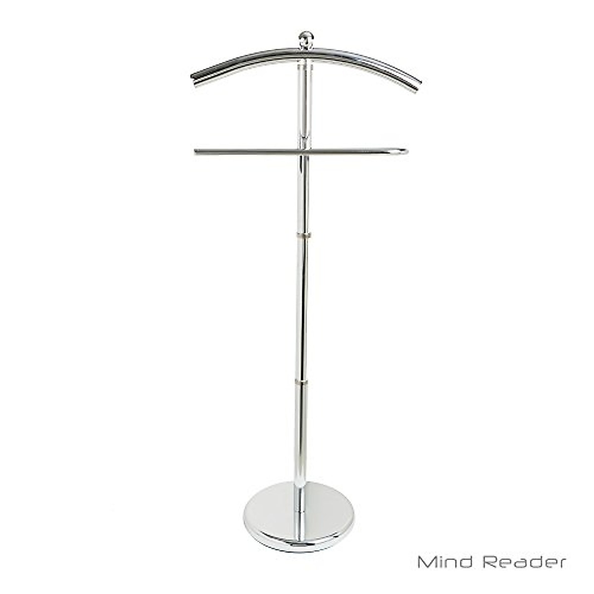 Mind Reader Stainless Steel Valet Suit Rack Stand, Silver