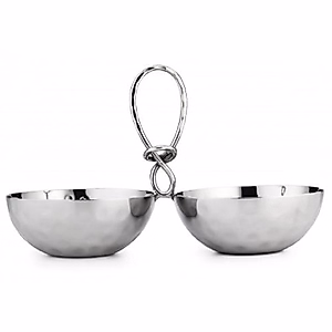 Mary Jurek Design Opus 2 Bowl Set with Double Loop, 8.5-Inch, Stainless Steel