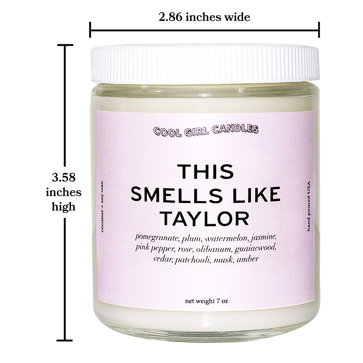 Cool Girl Candles | This Smells Like Taylor Scented Candle | All Natural Coconut Soy Wax | The Best Strong Scented Candles for Home Fragrance | Clean Burning | Funny Gifts | 8.5 fl oz