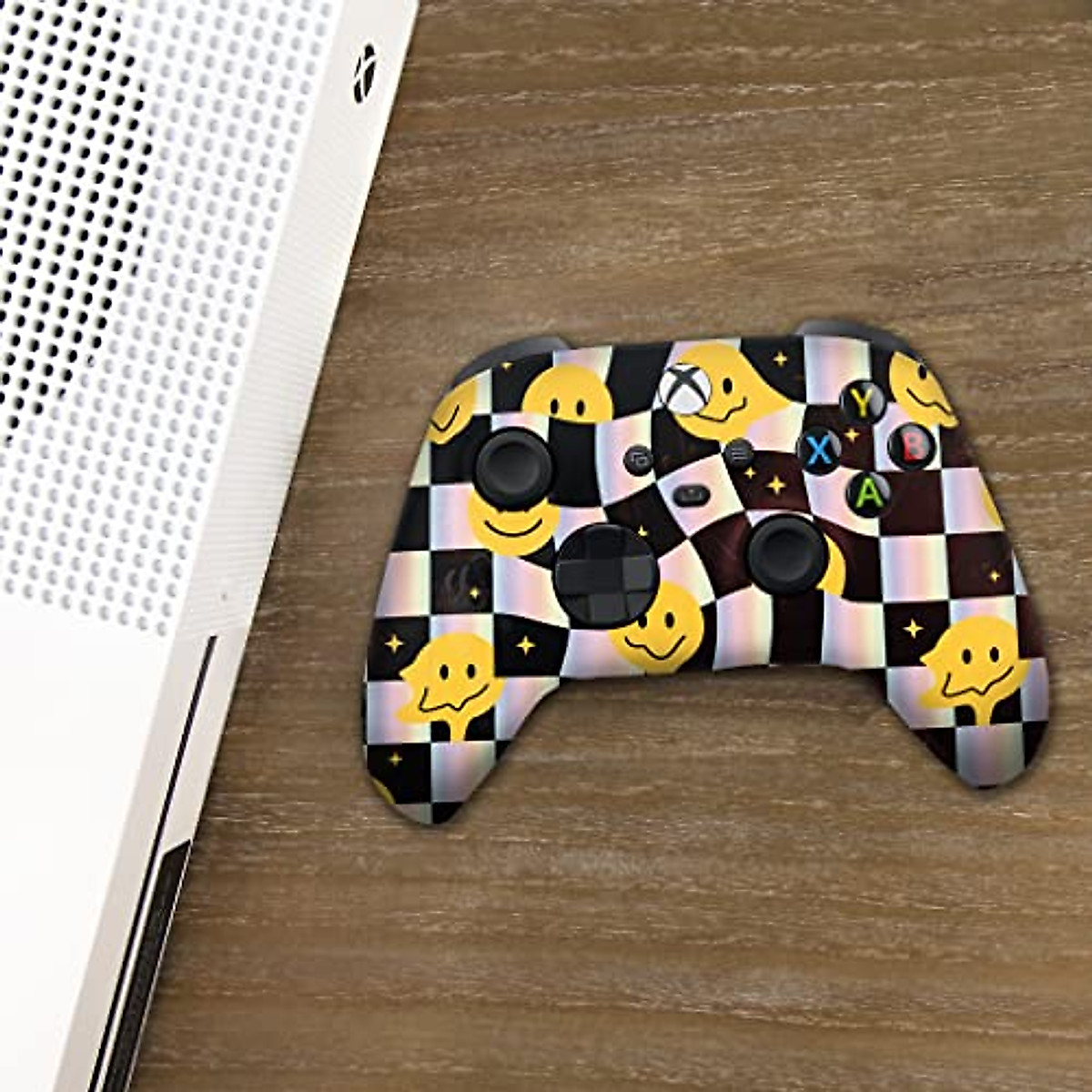 Crazy Melt Smile Faces Customised Wireless Controller for Xbox by BCB. Original Xbox Controller Compatible with Xbox One / Series X & S Console. Customized with Water Transfer Printing (Not a Skin)