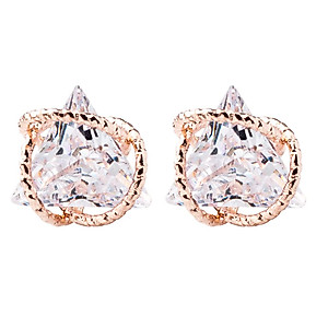 ENMOKI Geometric Triangle Cubic Zirconia Gold Stud Earrings for Womens…