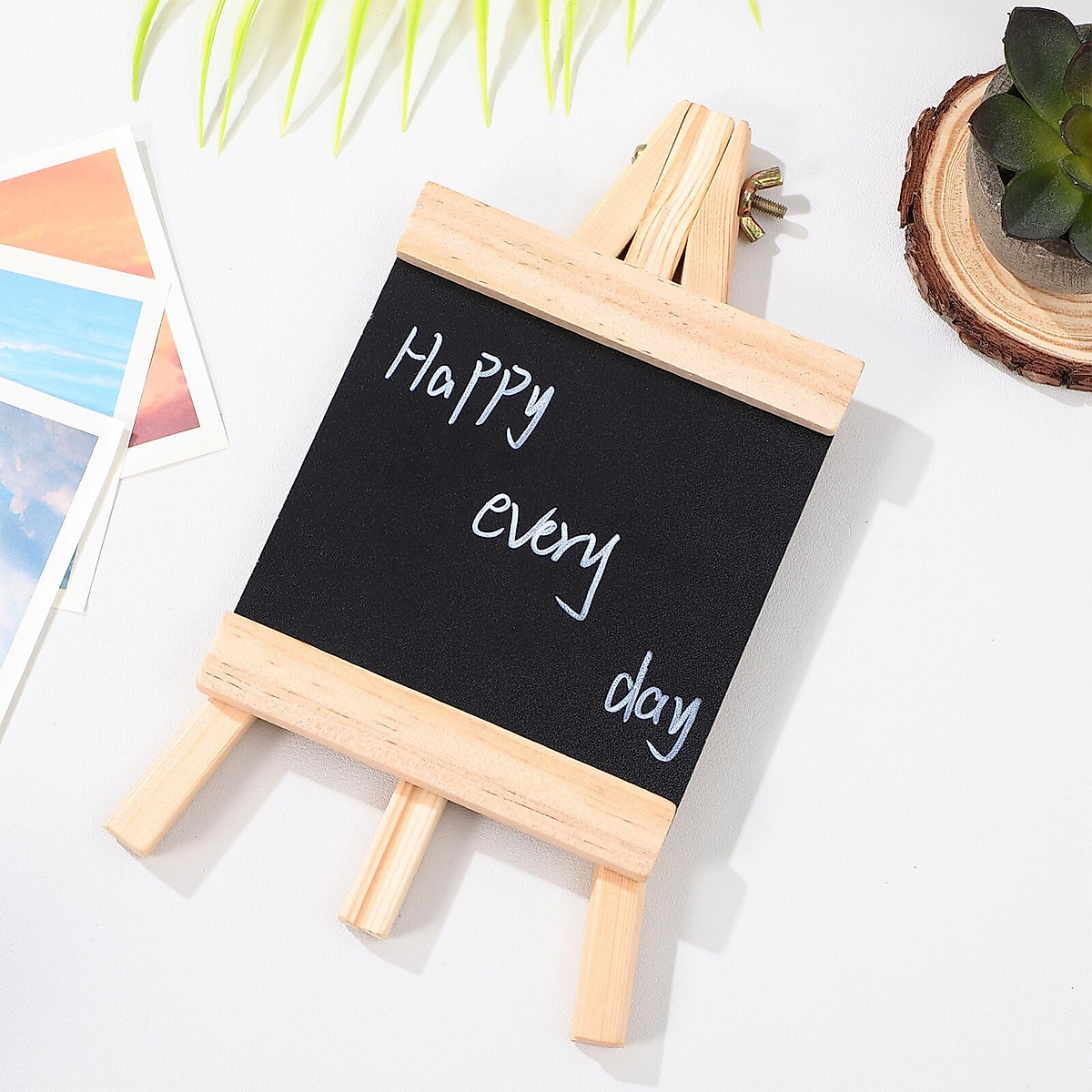 MAGICLULU Kitchen Chalkboard Coffee Shop Decor Wooden Blackboard Reusable Chalkboard Mini Chalkboard Signs for Home Decor Dessert Table Sign Chalk Board Signs Desktop The Sign Ornaments