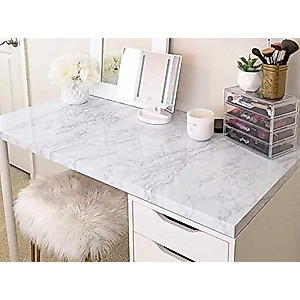 Marble Wallpaper Granite Paper for Old Furniture Self Adhesive and Removable Cover Surfaces 17.71 inch x 78inch Marble Paper Peel and Stick Easy to Apply