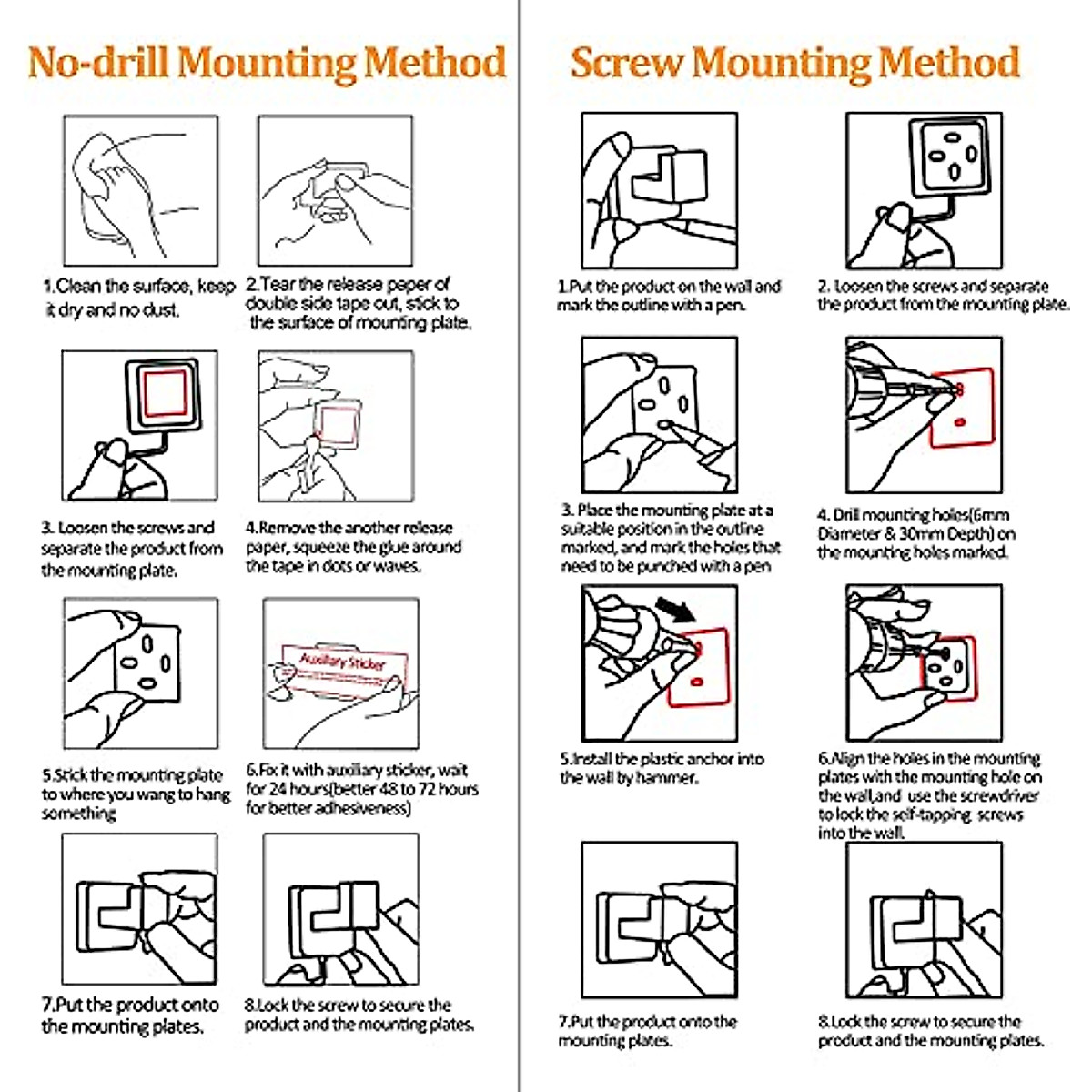 Wheanen Towel Hooks, Shower Hooks for Bathrooms Wall Mounted,Brushed Nickel SUS304 Stainless Steel Square Robe Hooks for Kitchen 4 Pack