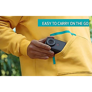 Canon PowerShot V10 Vlog Camera for Content Creators, 19mm Wide-Angle Lens, 1" CMOS sensor, 4K Video, Face-tracking, Built-in Microphone, Image Stabilization, Webcam, Live Streaming, Silver