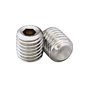 FullerKreg M4-0.7 x 10mm Socket Set Screws,(100pcs),Allen Socket Drive, Din 916|ISO 4029, Grade A2-21H Stainless Steel, Full Thread, Bright Finish, Cup Point