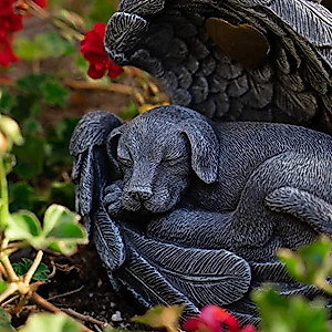 iHeartDogs Dog Urn Pet Memorial Gift - Garden Stone Urn for Dog Ashes - Pet Loss Gifts