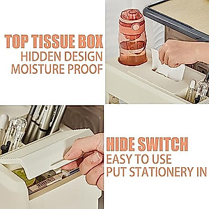 YAYLAIP Movable Bookshelf Cart, 6-Tier Large Capacity Movable Office Desk File Organizer with Wheel Multilayer Rotatable Removable Plastic Practical Rolling Covered