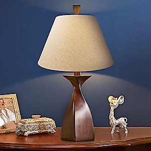 ALUCSET Medium Lamp Shade, Barrel Fabric Lampshade for Table Lamp and Floor Light,7x13x7.8 inch, Natural Linen Hand Crafted, Spider (Pale-Yellow W/ Golden flecks Linen Fabric)