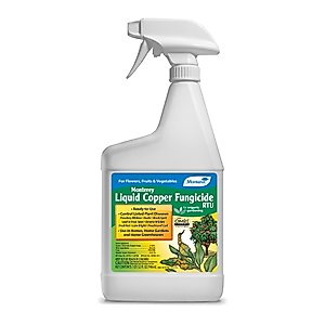 Monterey Liquid Copper Fungicide RTU - Organic Gardening Fungicide for Flowers, Fruits, & Vegetables - 32 oz